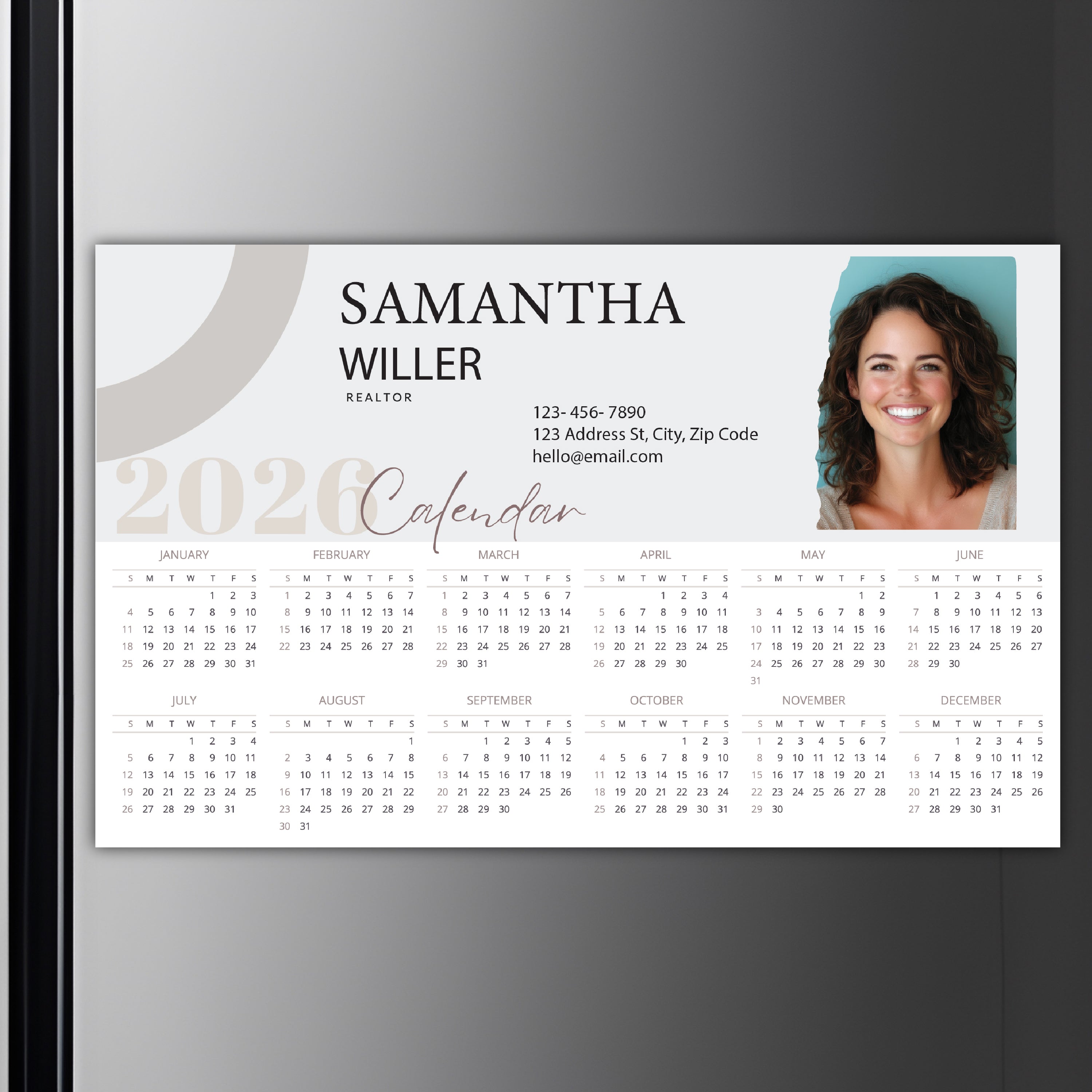 5X8 inches Magnetic calendar, Calendars, calendar, custom magnetic cal ...